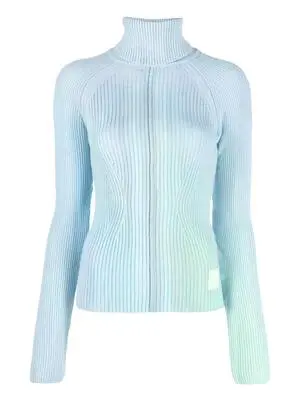 Marc Jacobs Ribbed Turtleneck Jumper - Blue