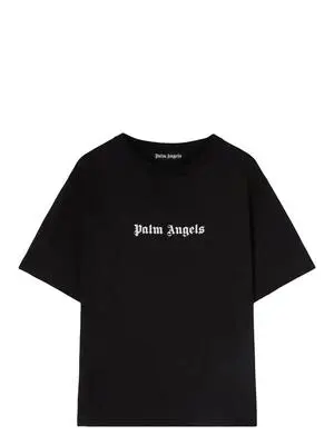 Palm Angels Logo-print Cotton T-shirt - Black