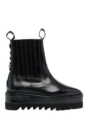 Toga Stud-embellished Platform Boots - Black