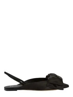 GIUSEPPE ZANOTTI Johanna Bow-detail Ballerina Shoes - Black