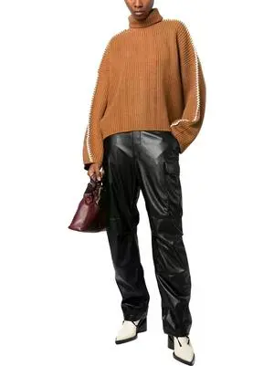 Rag & Bone Faux-leather Cargo Pants - Black