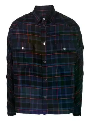 GMBH Plaid-check Print Shirt - Blue
