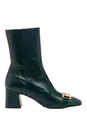 MADISON MAISON 60mm Back Stripe Horsebit-detail Boots - Blue
