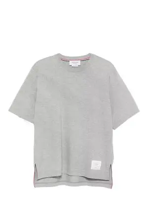 Thom Browne Rwb Stripe-detail T-shirt - Grey
