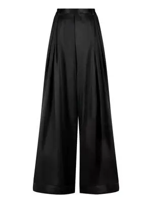 Goen.j Pleated Wide-leg Pants - Black