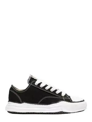 Mihara Yasuhiro Contrast-stitch Chunky-sole Sneakers - Black