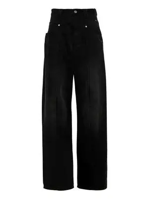 Isabel Marant Étoile Vetan High-rise Wide-leg Jeans - Black