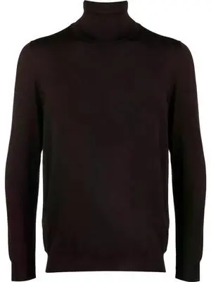 Kiton Roll-neck Fine-knit Jumper - Brown