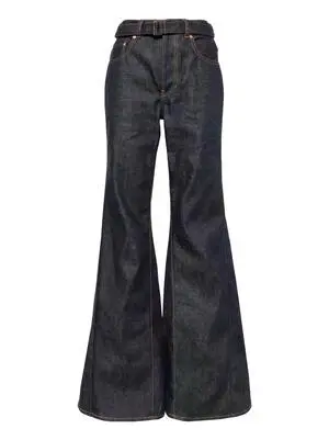 Sacai Mid-rise Flared Jeans - Blue