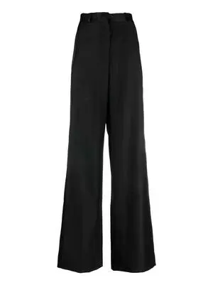 ALMAZ Wide-leg Wool Trousers - Black