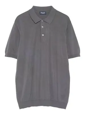 DRUMOHR Cotton Polo Shirt - Grey