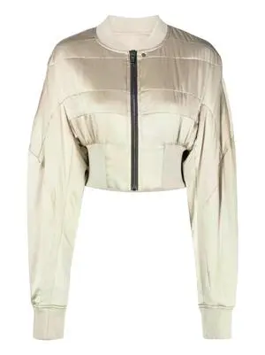Rick Owens Girders Cropped Bomber Jacket - Neutrals