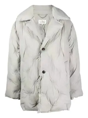 MAISON MARGIELA Single-breasted Padded Coat - Grey