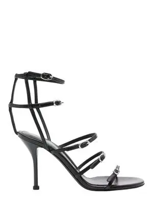 Alexander McQueen 95mm Leather Sandals - Black