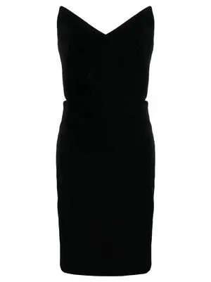 LOEWE Bustier Velvet Strapless Dress
