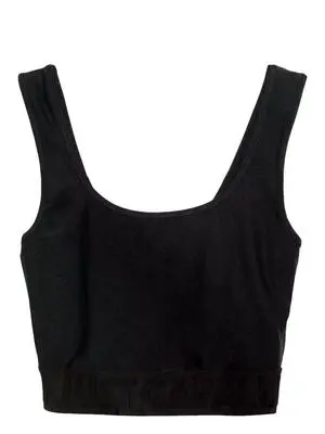 Just Cavalli Stretch-jersey Cropped Top - Black
