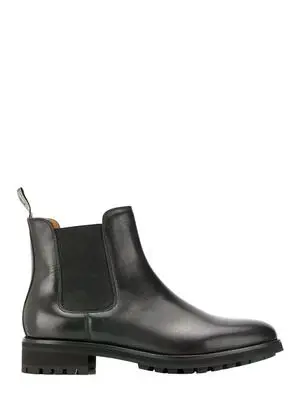 Polo Ralph Lauren Bryson Leather Ankle Boots - Black