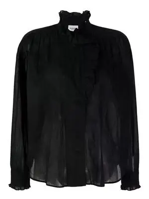 MARANT ETOILE Pamias Ruffled Blouse - Black