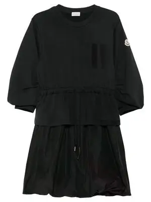 Moncler Logo-patch Mini Dress - Black