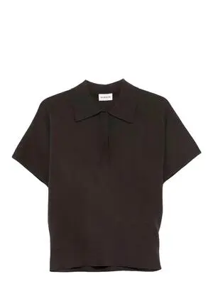 P.a.r.o.s.h Ribbed Polo Shirt Brown
