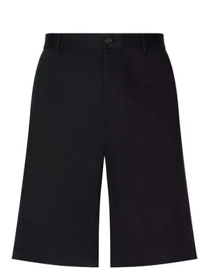 Dolce & Gabbana Logo Plaque Stretch-cotton Shorts - Black