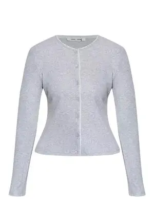 SAMSOE SAMSOE Sajune Buttoned Long-sleeve Cardigan - Grey