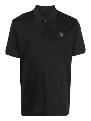 Philipp Plein Short Sleeve Polo Shirt Black