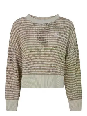 TWINSET Logo Striped Jumper - Neutrals