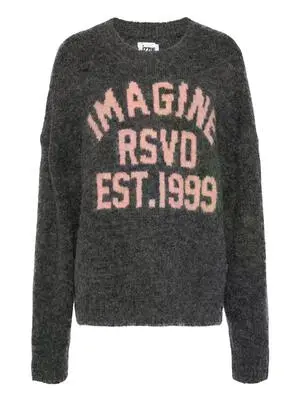 Izzue Pattern-Jacquard Jumper Grey
