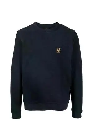 Belstaff Logo Patch Cotton Sweatshirt - Blue
