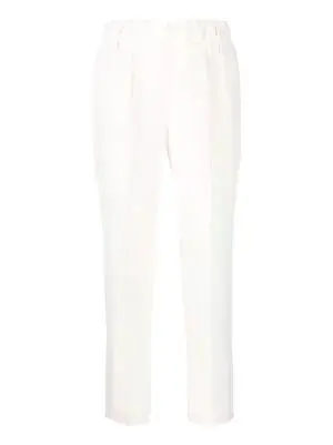 Brunello Cucinelli Cropped Slim-fit Trousers - Neutrals