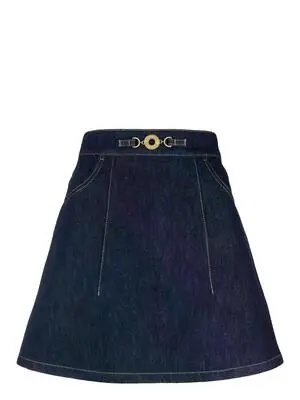 PATOU Organic Denim A-line Miniskirt - Blue
