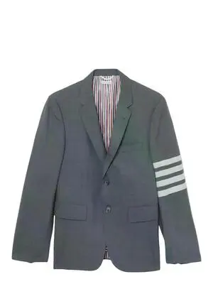 Thom Browne 4-bar Stripe Single-breasted Blazer - Grey