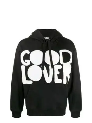 Valentino Garavani Lettering Print Hoodie - Black