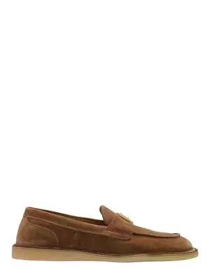 Dolce & Gabbana Logo-lettering Loafers - Brown