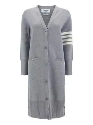 Thom Browne Milano Stitch Merino Cardigan - Grey