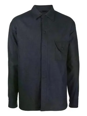 Giorgio Armani Wool Shirt Jacket - Blue