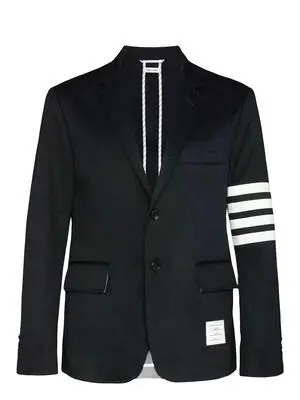 Thom Browne Unconstructed 4-bar Single-breasted Blazer - Blue