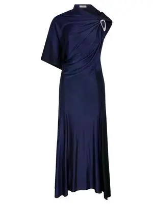 Rabanne Draped Midi Dress - Blue