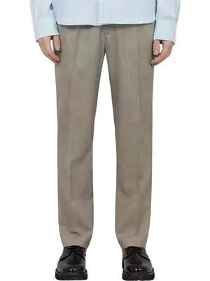 AMI Paris Elasticated-waist Trousers - Brown