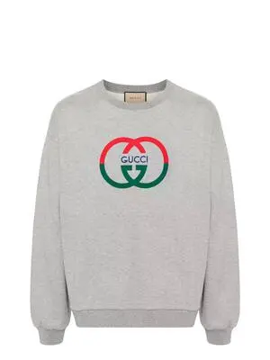 Gucci Printed Cotton Sweatshirt - Grey