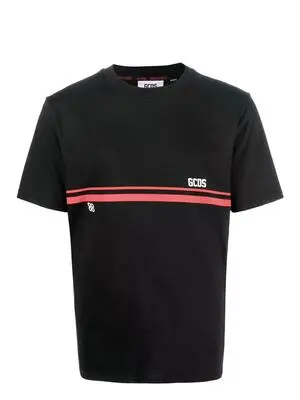 Gcds Logo-print Short-sleeve T-shirt - Black