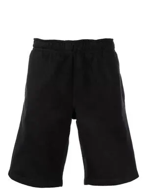 032C Elasticated-waist Cotton Shorts - Black