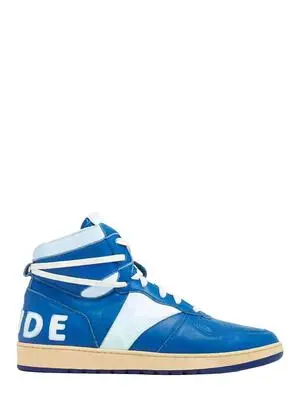 Rhude Rhecess Leather High-top Sneakers - Blue