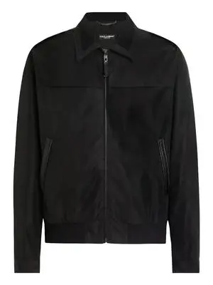 Dolce & Gabbana Logo-plaque Bomber Jacket - Black