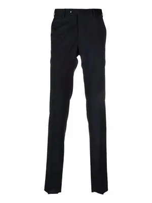 PT TORINO Mid-rise Tapered Trousers - Blue