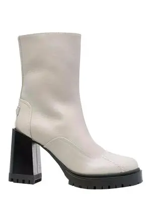 Furla Climb Leather Ankle Boots - Grey