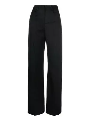BLANCA VITA Straight Leg Tailored Trousers - Black