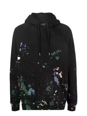 Études Studio Organic Cotton Paint-splatter Hoodie - Grey