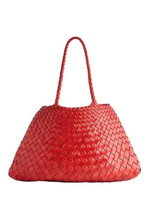 Dragon Diffusion Santa Croce Leather Tote Bag Poppy Red